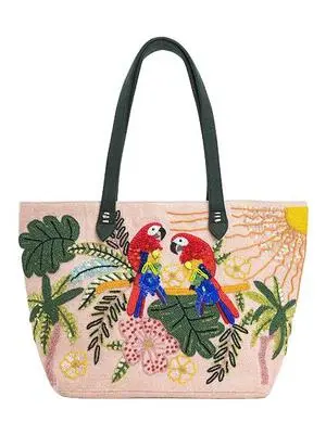 Yumi Kim Parrot Beaded Tote - Pink