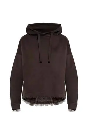 ALLSAINTS Lace-detail Hoodie - Brown