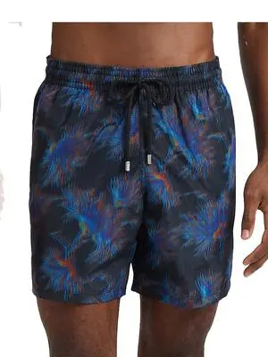 Vilebrequin X Maison Bucol Kyoto Printed Swim Shorts - Black