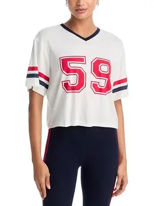 Splits59 Rex Varsity V Neck Tee - White/
