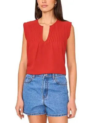 Vince Camuto Pintucked Top - Chili
