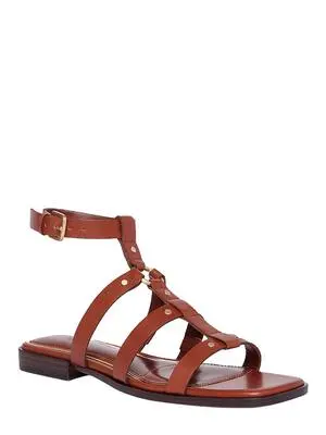 Paige Ryland Strappy Flat Sandals - Whisky