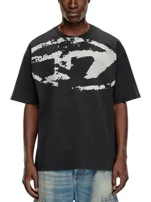DIESEL Relaxed Fit Logo Graphic T-shirt - Black