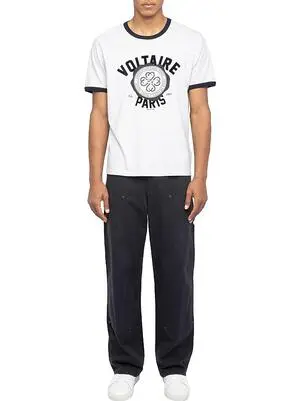 Zadig&Voltaire Woody Logo Ringer T-shirt - Gris Chine