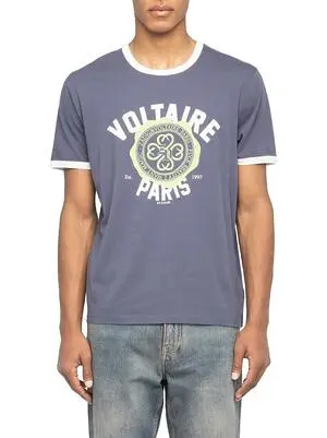 Zadig&Voltaire Woody Logo Ringer T-shirt - Storm