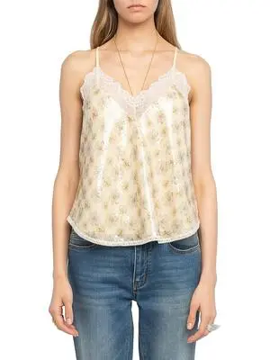 Zadig&Voltaire Christy Sequinned Camisole Vanille
