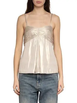 Zadig&Voltaire Cippie Satin Camisole - Gold