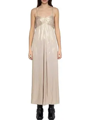 Zadig&Voltaire Rippie Satin Dress Gold