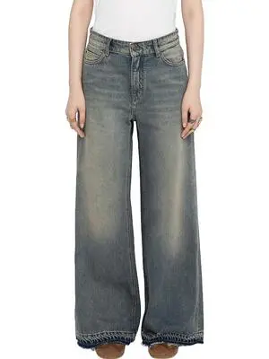 Zadig&Voltaire Eli High-rise Wide-leg Jeans - Light Blue