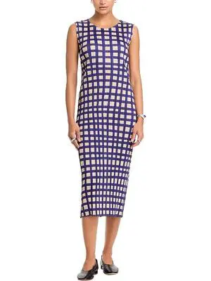 Issey Miyake Basket Midi Dress - Navy