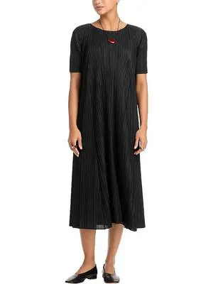 Issey Miyake Mellow Midi Dress - Black