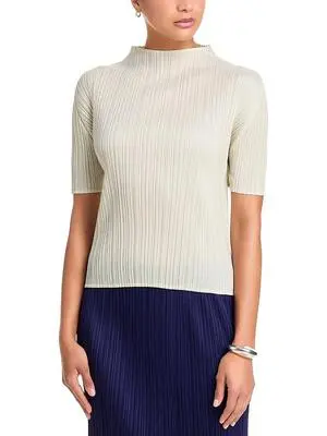 Issey Miyake Monthly Colors May Funnel Neck Top - Ivory