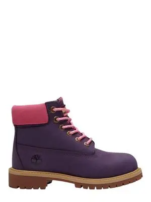 Timberland 6" Premium Waterproof Boot - Dark Purple Nubuck/pink