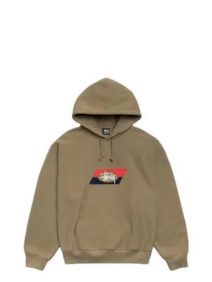 StÜssy Double Stripe Embroidered Hoodie - Army