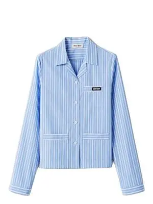 Miu Miu Bastoncino Camicie Shirt - Celeste