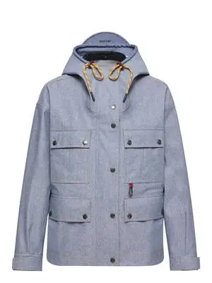 Moncler Beziers Chambray Field Jacket - Blue