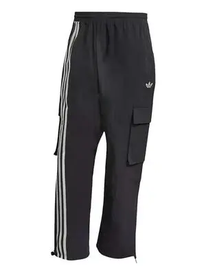 Adidas Stripe-detail Cargo Trousers - Black