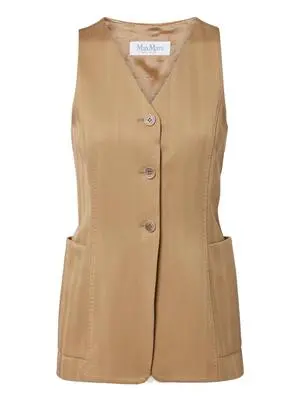 Max Mara Falla Cotton Vest Beige