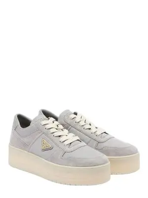 Prada Downtown Re-nylon Platform Sneakers - Grey