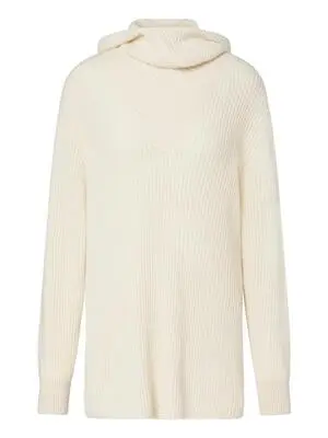 Loro Piana Juniper Hooded Cashmere Sweater - White