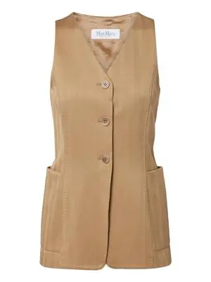 Max Mara Falla Cotton Vest Beige
