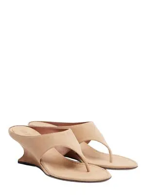 Paris Texas Nina Suede Thong Sandals - Beige