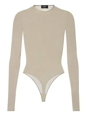 Wardrobe.NYC Sheer Bodysuit - Grey