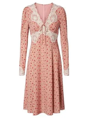 Dolce & Gabbana Floral Silk-blend Midi Dress - Multicoloured