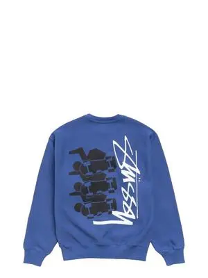 StÜssy Skate Stack Crewneck Sweatshirt - Indigo