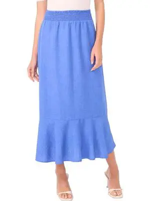 Vince Camuto Smocked Waist Maxi Skirt - Sapphire Blue