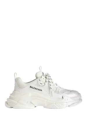 Balenciaga Triple S Glitter Spray Sneakers - White