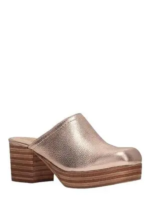 Frye Campus Leather Clog Rose Gold