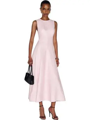 REFORMATION Cecilia Linen Midi Dress - Pink