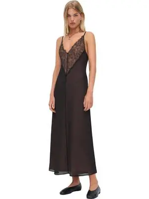 REFORMATION Prati Lace Maxi Dress - Black