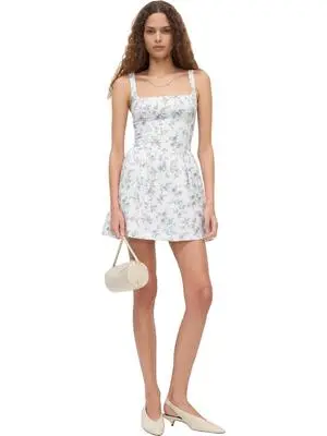 REFORMATION Janu Linen Mini Dress - Ivory