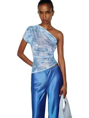 REFORMATION REFORMATION Adora Knit Top Blue