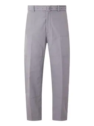 Thom Browne Carpenter Cropped Straight-leg Trousers - Gray