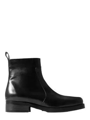 Studio Nicholson Square Leather Boots - Black
