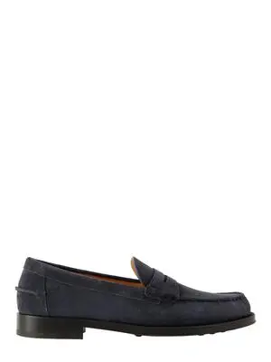 TOD'S Suede Penny Loafers - Blue