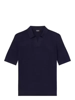 Zegna Slim-fit Cotton-piqué Polo Shirt - Blue