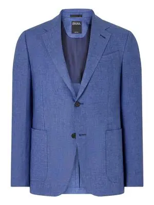Zegna Oasi Linen Suit Jacket - Blue
