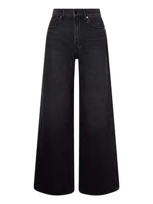 Veronica Beard Kasey Mid-rise Wide-leg Jeans - Dark Gray