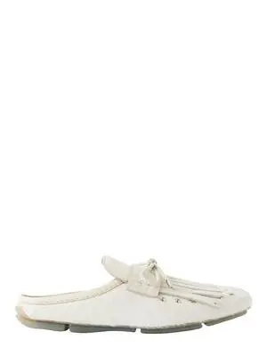 WALES BONNER Montego Studded Calf Hair Slip-ons - Neutrals