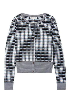 Veronica Beard Cambria Cropped Cardigan Blue