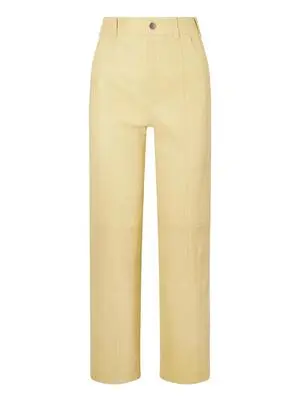 STOULS Benny Leather Straight-Leg Pants