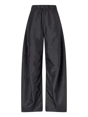 Tibi Winslow Crinkled-shell Barrel-leg Pants - Blue