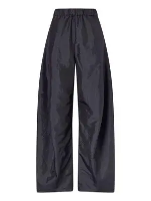 Tibi Winslow Crinkled Barrel-leg Pants - Navy