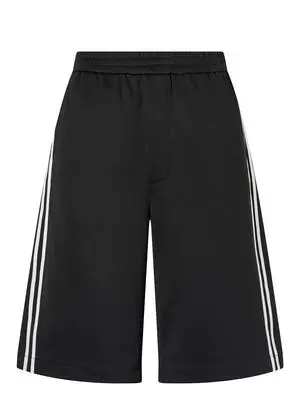 Tibi Active Striped Jersey Shorts - Black