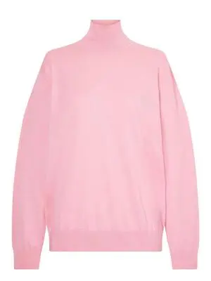 Tibi Cotton Turtleneck Sweater - Pink