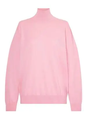 Tibi Cotton Turtleneck Sweater - Pink